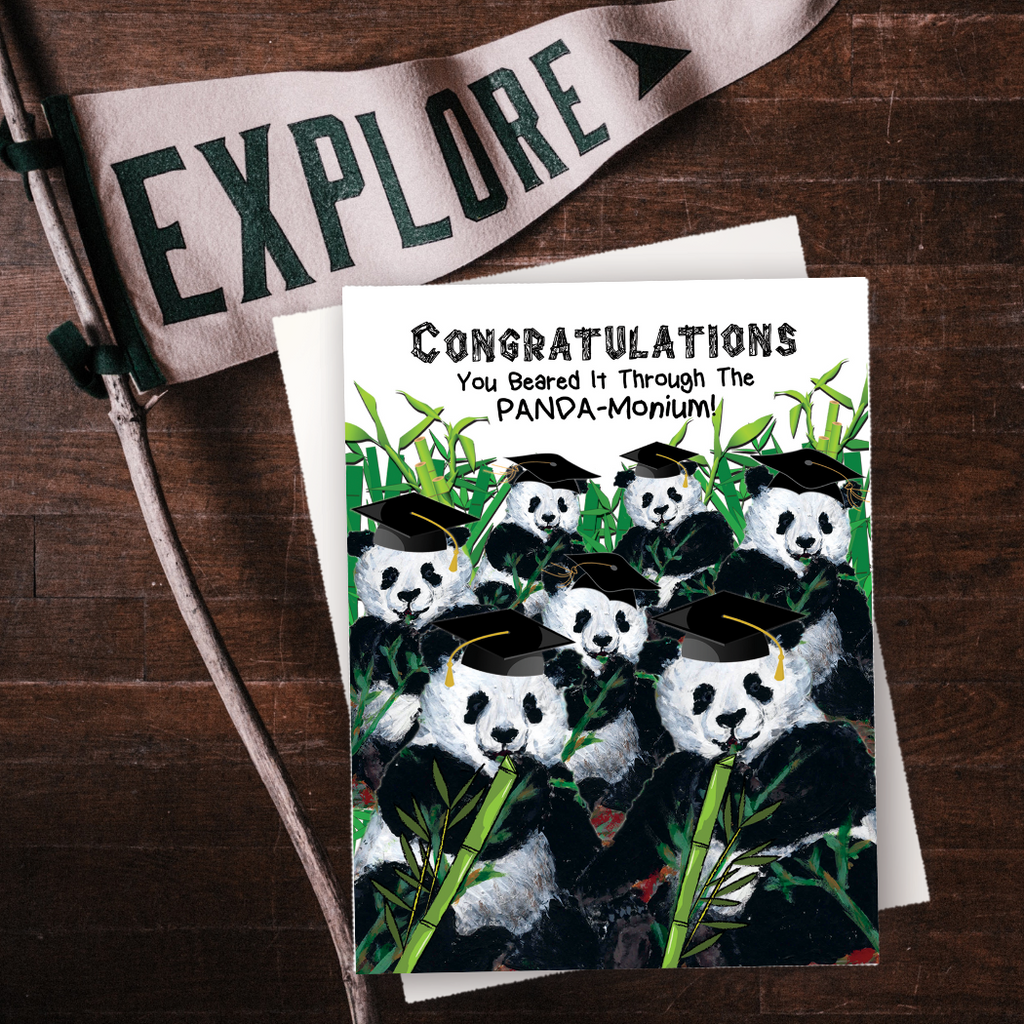 Funny Panda Bear Graduation Greeting Card: Congratulating their ...