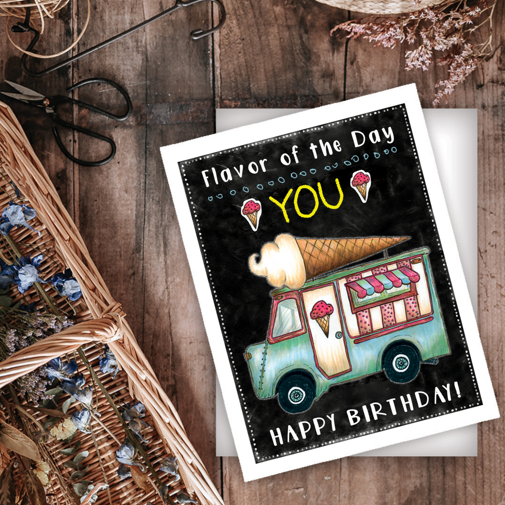 Ice Cream Truck Birthday Card: Spreading smiles and sweetness on ...
