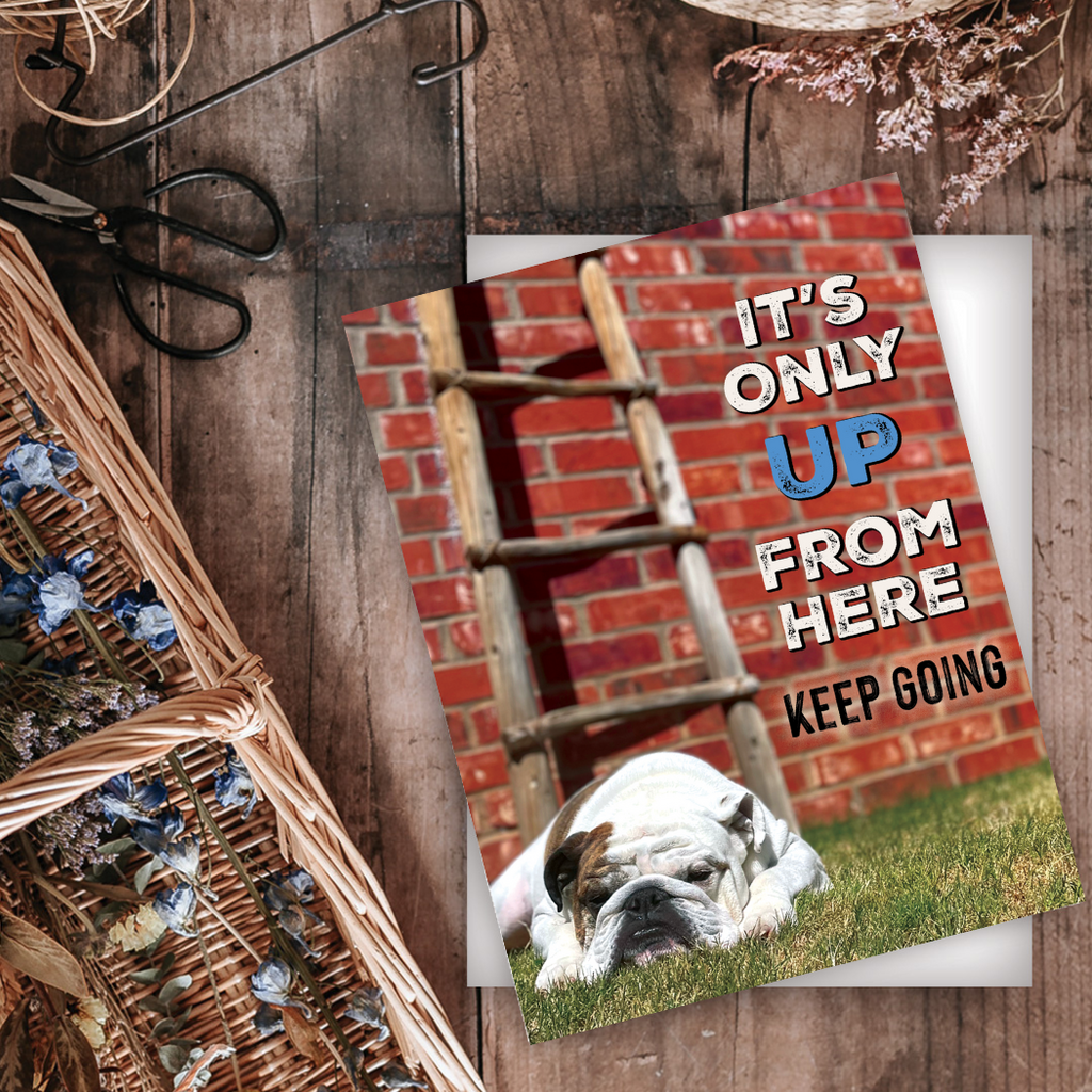 Inspire Resilience with our Keep Going Bulldog Card: Spreading kindness ...