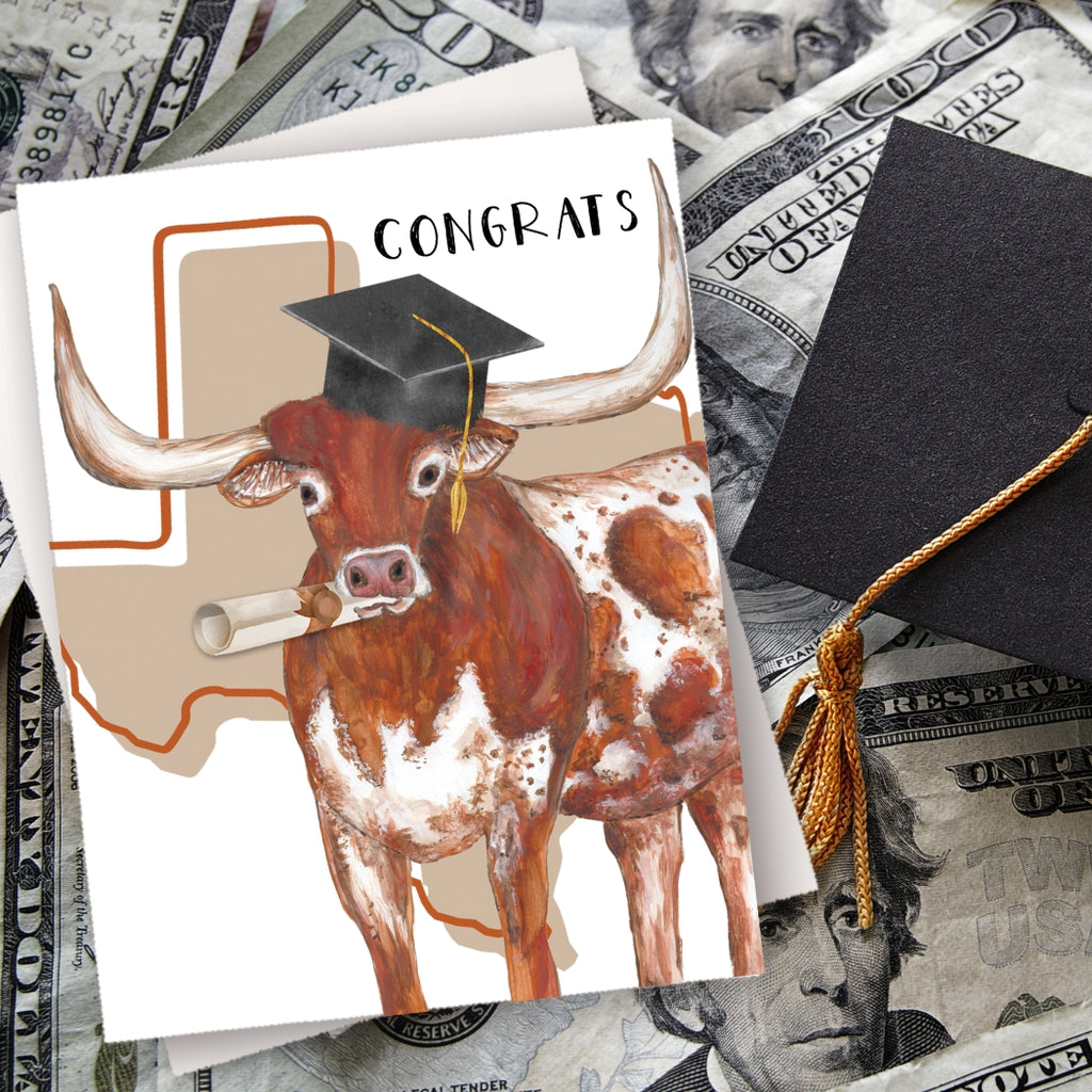 Hook 'Em Horns! Texas Longhorn Graduation Card for Texas Graduates ...
