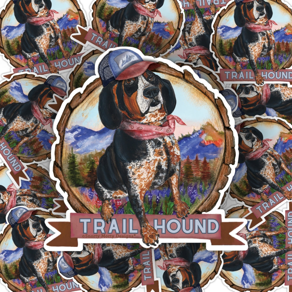 Hit the Trails with Style: Trail Hound Sticker – Snorty Morty Designs