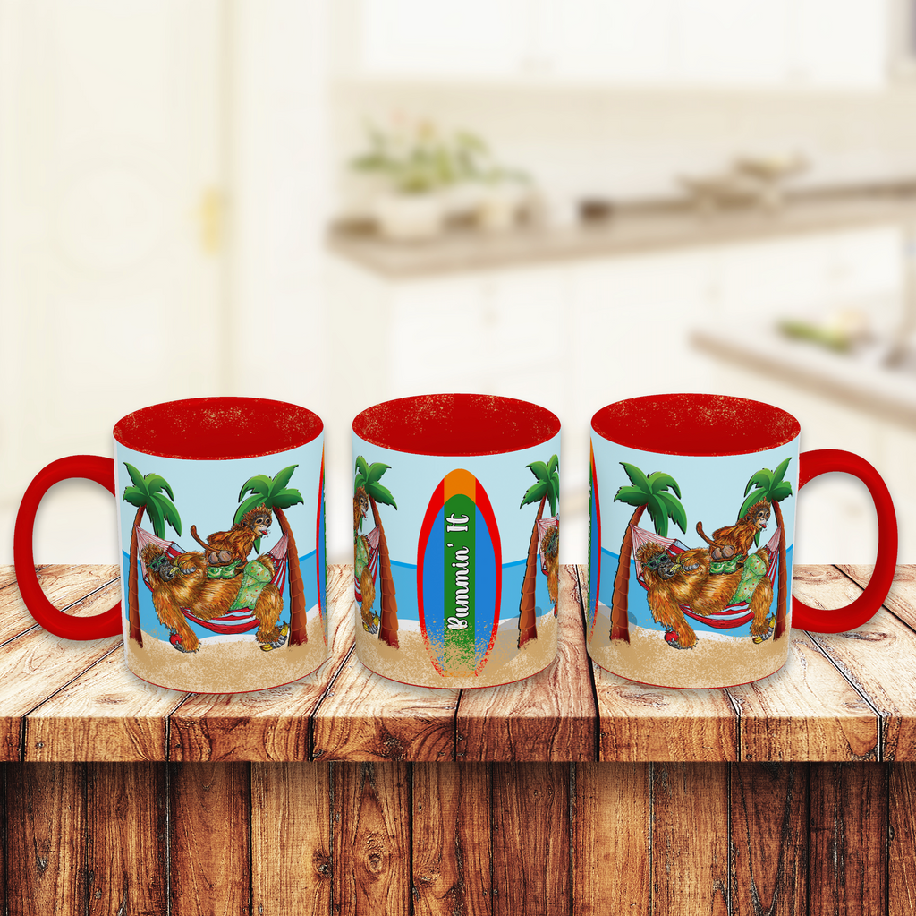 Bummin' It Mug | Funny Monkey Design | Perfect Summer Gift and Father's ...