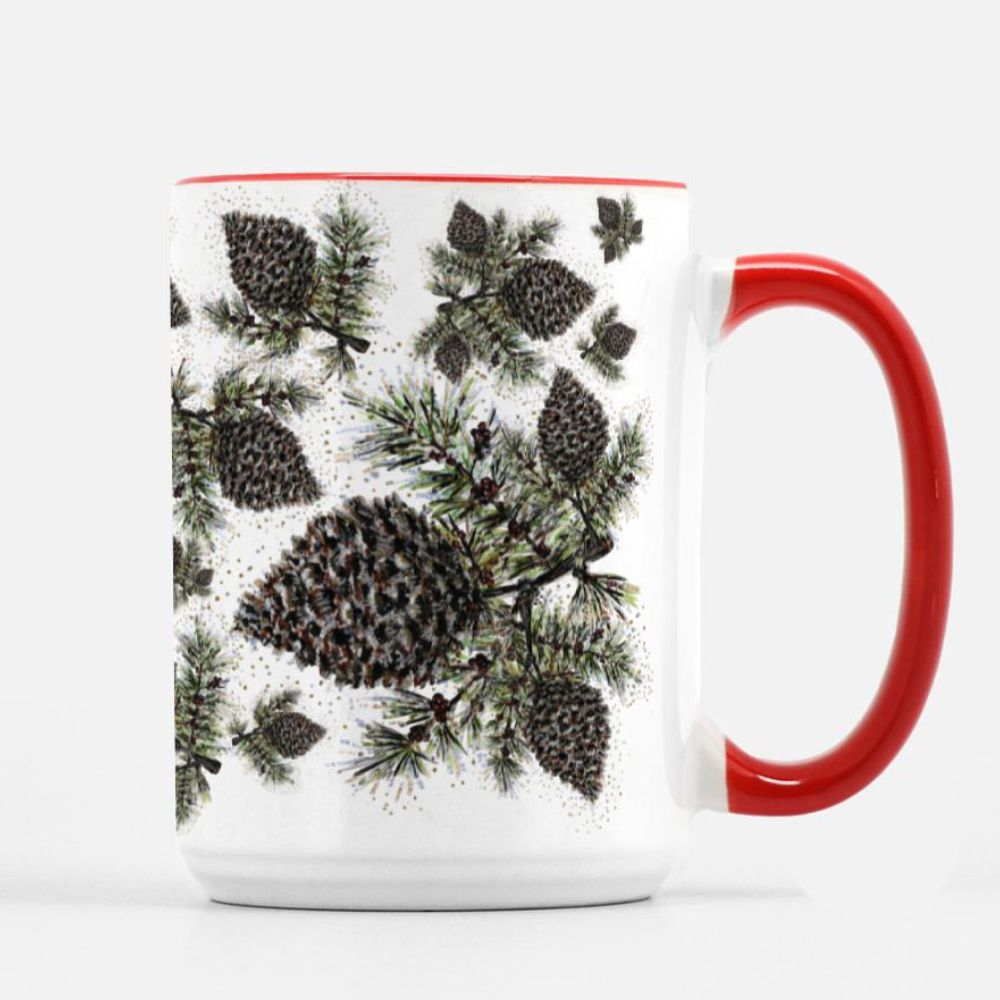 Pinecone Mug | Timeless Winter Pinecone Design – Snorty Morty Designs